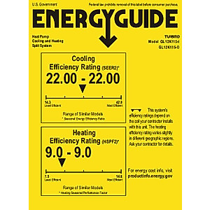 TURBRO 12,000 BTU Ductless Mini Split Inverter AC with Heat Pump, 22 SEER2, 115V, WiFi-Enabled, Cools up to 750 Sq.Ft, Energy Star, Greenland Series