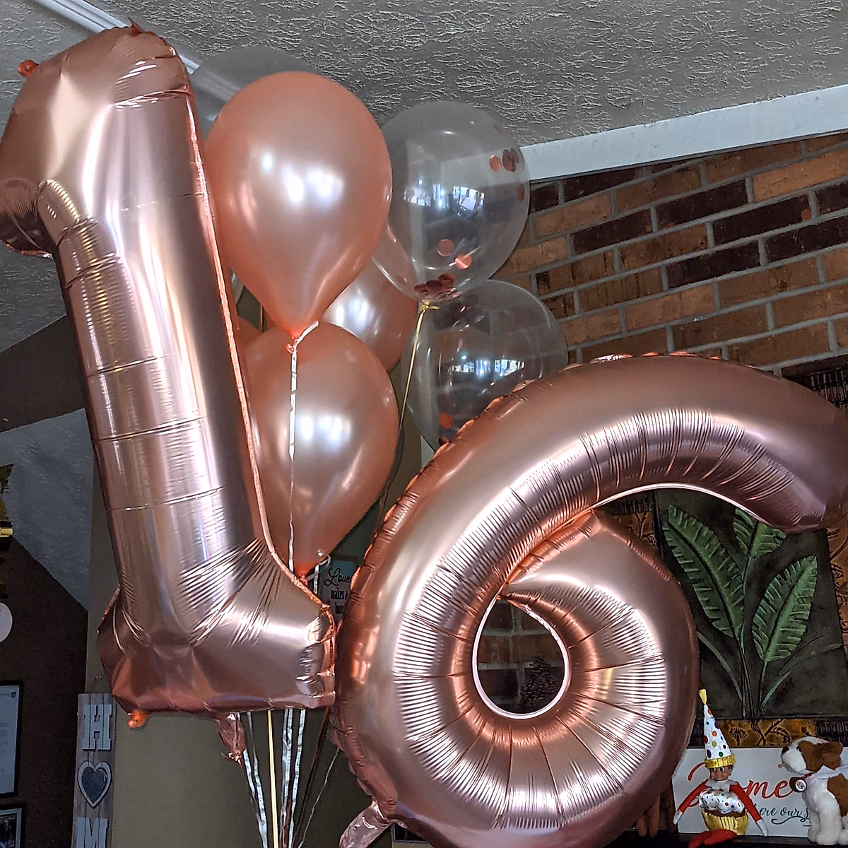 60th Birthday Balloons Rose Gold for Women, 40 Inch Giant Mylar Foil Number 60 Balloons Self Inflating, Rose Gold Digit 6 & 0 Helium Balloons for 60th Anniversary Party Decorations Supplies