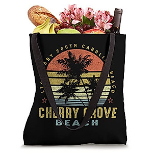 Cherry Grove Beach Retro Palm Sunset - Beach Lover Design Tote Bag