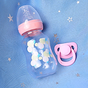 CHAREX Reborn Baby Doll Accessories Fake Feeding Bottle Sealed Matching Putty Magnetic Pacifier Baby Girl