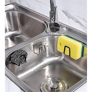 chenyesun Pot Lid Holder, 2 Pairs of Wall Mount Pot Lid Organizer,304 Stainless Steel Self Adhesive Cabinet Door Pot Lid Holder Rack for Kitchen Wall Mount,Freely Adjustable Length