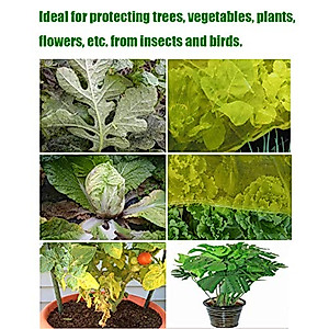 Aphrolin Plant Cover Bags, 4.6X 3.4 Feet Reusable Thicken Encrypted Garden Netting Mesh with Drawstring, Fruit Tree Plant Protect Netting, Plant Cover for Pest, Insect Bird Barrier Netting (2 Pcs)