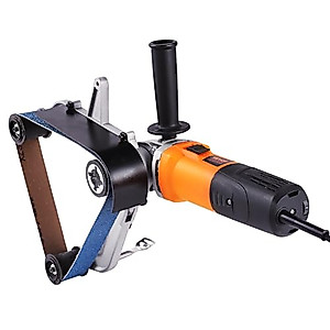 VEVOR Pipe Tube Polisher Sander, 1000W Pipe Belt Sander with 6 Variable Speeds 1100-3200rpm, Professional Belt Sander Grinding Machine with 50PCS Sanding Belts for Burnishing Finishing Rust Removal