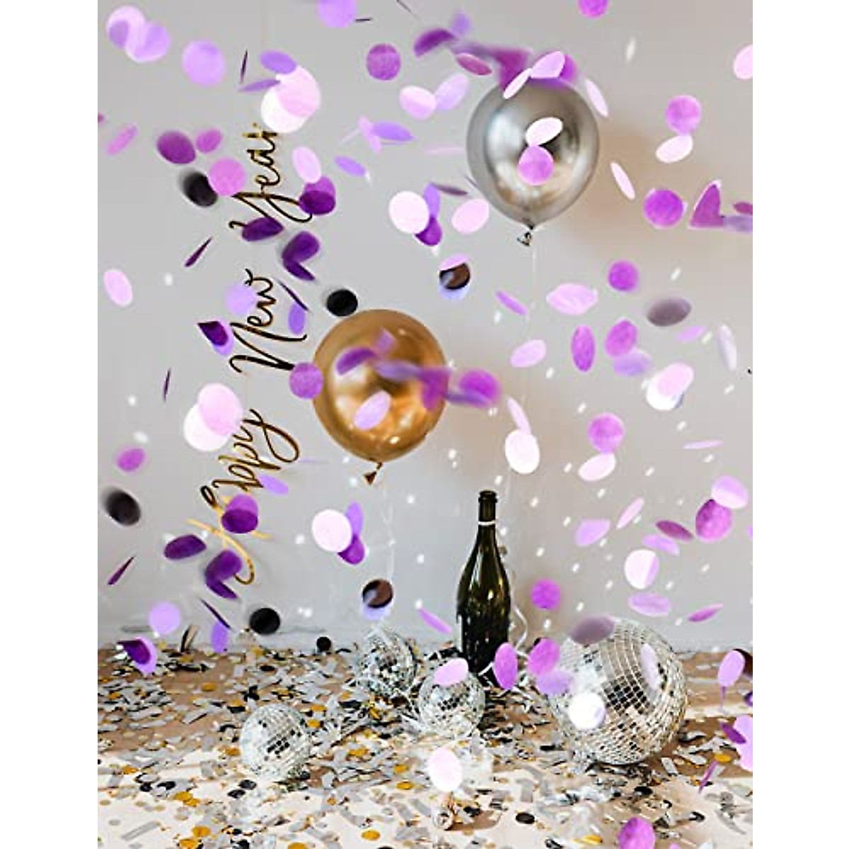 Purple Silver Confetti/Purple Centerpiece Table Party Decorations Purple Birthday Party Decorations Table/Purple Engagement Party Decorations, Purple Baby Shower Decorations, Purple Silver Wedding