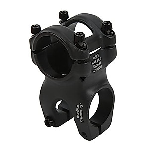 Demeras Bike Stem Riser, Bike Handlebar Stem Aluminum Alloy Hollow Design Wear Resistant Black for Mountain Bike for Road Bike
