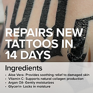 Mad Rabbit Tattoo Aftercare Soothing Gel & Moisturizer As Seen on Shark Tank - Premium Tattoo Supplies for New Tattoo Care, Anti-Itch - Tattoo Care Gel Made with Clean Ingredients