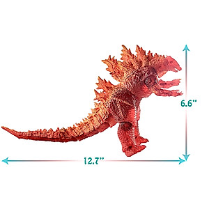 TwCare Exclusive Burning Godzilla Action Figure, Not Toys, Very Breakable, for Display & Decoration, GENTLE USE ONLY, 2021 Movie Series King of The Monsters Movable Joints Birthday Party Gift