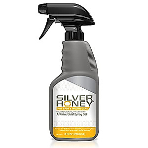 Absorbine Silver Honey Hot Spot & Wound Care Spray Gel, Manuka Honey & MicroSilver BG, Medicated Skin Care & Itch Relief for Dogs, Cats, Small Animals, 8oz Bottle