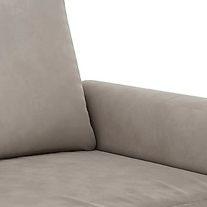 ULUYYUC Sofa Chair,Funky Sofa Modern Sofa Office Sofa Porch Sofa Living Room Furniture with Armrests Suitable for Living Room Apartment Home Office Light Gray 23.6" Velvet