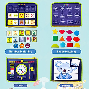 YQTAT Busy Board Montessori Toys for 1 2 3 4 Year Old Boys Girls, Sensory Toys for Toddler 1-3, Toddler Travel Toys Educational Activity Learning Toys, Birthday Gift for Boys Girls