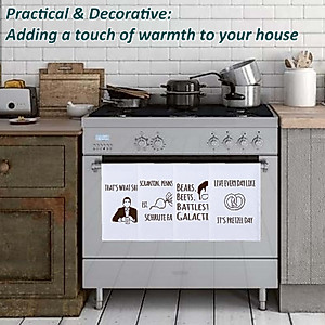 PDBOOM The Office Kitchen Towel Sets of 4, Funny Dish Decorative Towels for Mom, Hostess Housewarming Birthday Women, Punny Flour Sack Fans , Cute Dishcloths White