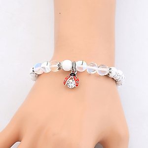 BNQL Ladybug Bracelets Gifts for Women Girls Ladybug Charm Bracelet Ladybug Jewelry Inspiration Ladybug Gifts Ladybug Lover Gifts (ladybug bracelet)