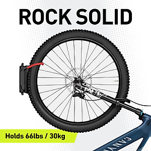 Vibrelli Swivel Bike Wall Mount - Vertical Bike Rack Garage - Bike Hangers for Garage - Bike Storage Garage - Bike Hanger for MTB, Road, eBike - Bike Hooks for Garage