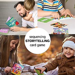 QUOKKA Sequence Speech Therapy Toys for Toddlers 3-4 - Autism Learning Materials Toys for Kids 5-7 | Create a Story Cards | Sentence Building | ABA Therapy | Social Skills | Storytelling Picture Game