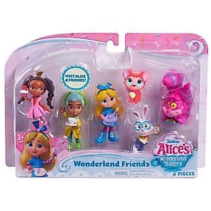 Disney Junior Alice’s Wonderland Bakery Friends, Small 3-inch Figure Set, 6-pieces, Kids Toys for Ages 3 Up by Just Play