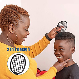 Leinuosen 2 Pieces Twist Comb Curl Comb Twist Brush Afro Curl Comb Twist Hair Coils Comb Tool for Natural Hair (Black)