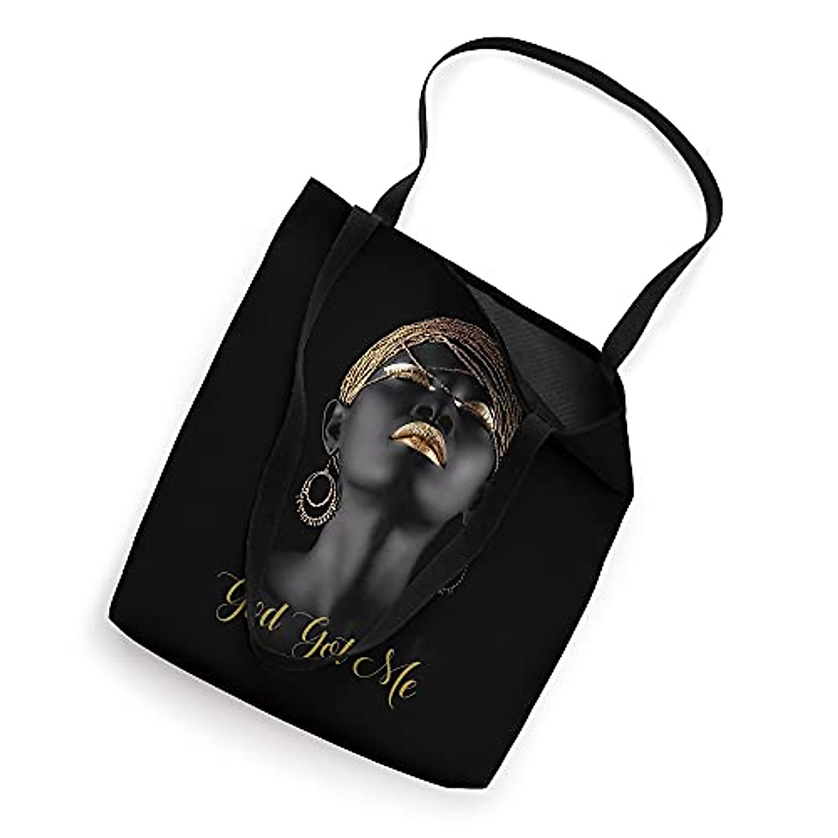 Afrocentric Queen Black Tote Bag