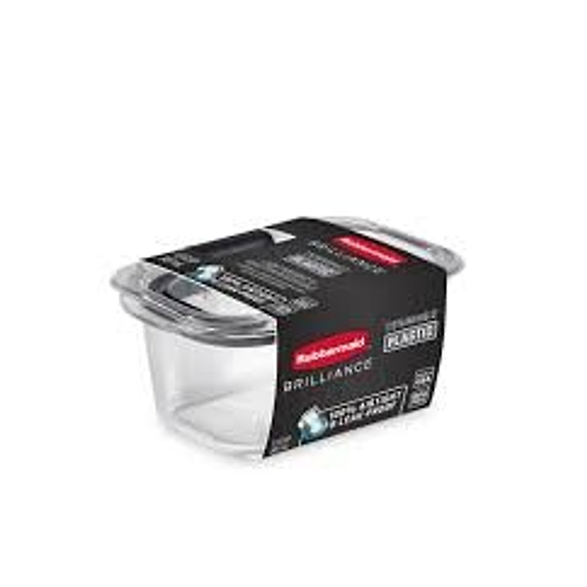 Stoge Rubbermaid Brilliance bundle Food Storage Containers, 1.3 Cup (2 pack)