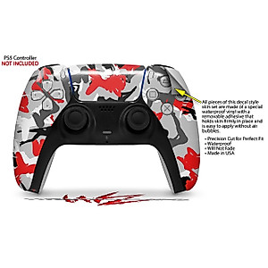 WraptorSkinz Skin Wrap compatible with Sony PS5 DualSense Controller Sexy Girl Silhouette Camo Red (CONTROLLER NOT INCLUDED)