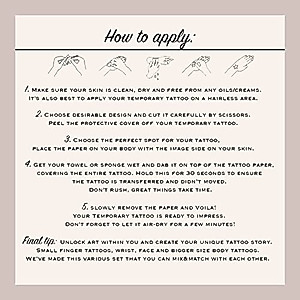 Realistic Temporary Tattoo | 250 Mix & Match Minimalistic set | fake tattoos | temporary tattoos for women Men | temporary tattoos adult | Waterproof and Long Lasting