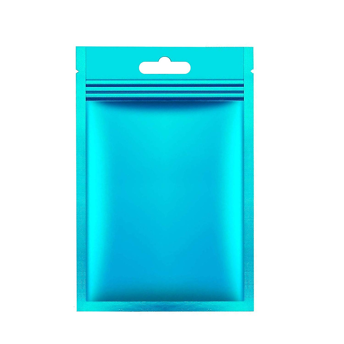 100 Pcs Blue Resealable Smell Proof Ziplock Storage Bags, Foil Pouch for Food Storage (3.9 x 7 inch/ 10 x 18 cm)