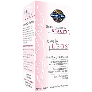 Garden of Life Varicose and Spider Veins Supplement - Extraordinary Beauty Antioxidant Blood Circulation Support, Vegan, 30 Count