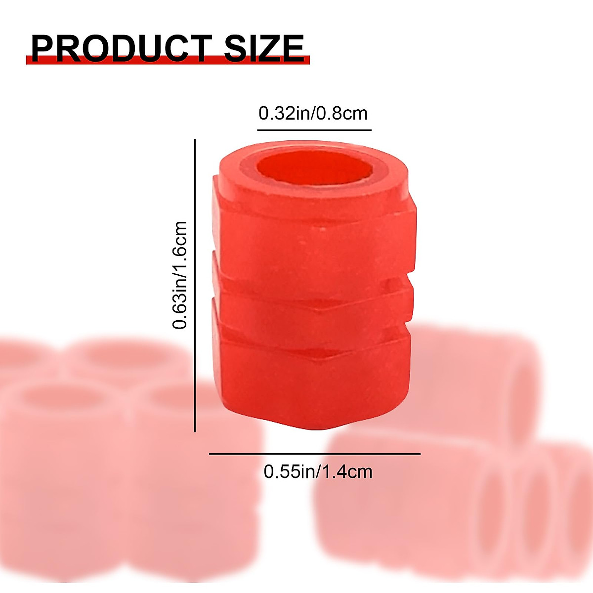 QUICTO 8PCS Car Tire Valve Caps, Illuminated Tire Valve Caps for Cars, Motorcycles, Bicycles, Trucks, SUVs Universal Tire Valve Caps (Red