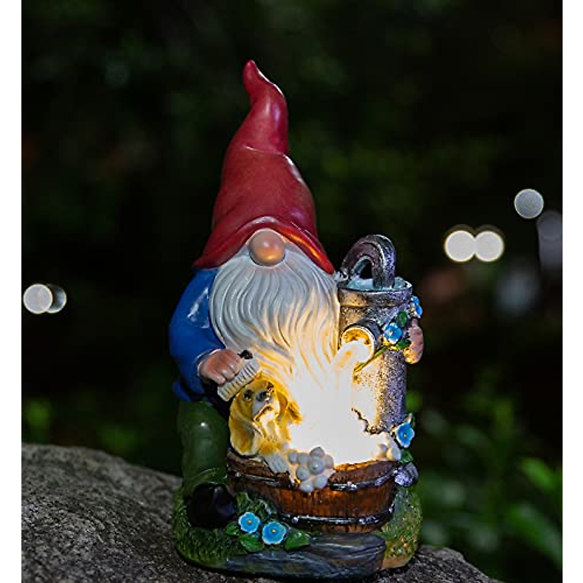 Garden Gnomes Statues Knomes Figurines Large Funny Outdoor Decor Clearance with Solar Lights for Outside Patio Yard Lawn Porch Christmas Art Decoration Ornament Housewarming Gifts