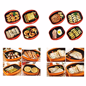 Rangemate Nonstick Microwave Grill Ceramic Coating Pan (Red)