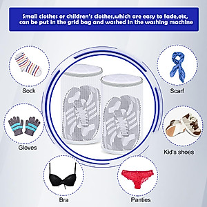 KBXTXM Shoes Washing Bags,Sneaker Bag for Washing Machine,Shoe Bag for Washing Machine,Anti-Open Zipper,Large Size, Size Up 13 Yards Shoes Bags(2Pack)