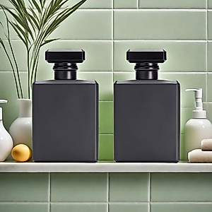 YORROR 2 Pack Black Glass Perfume Atomizer,100ml Empty Refillable Perfume Spray Bottle for Men and Women,Portable Fragrance Fine Mist Spray Bottle Perfume Dispenser for Travel