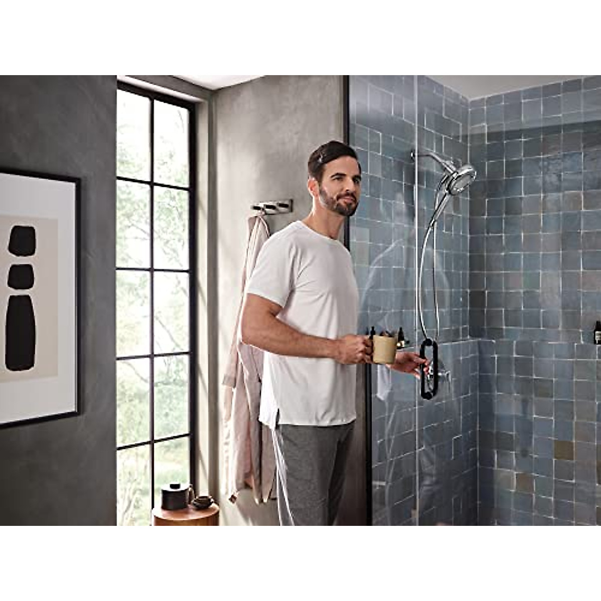 Moen N400H0CH Quattro Handheld Four Unique Shower Experiences and Magnetix Dock, Chrome
