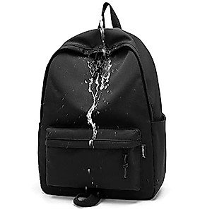 BONVEN Backpack for School,Black Backpack for 15.6 inch Laptop Classic Daypack for High School College