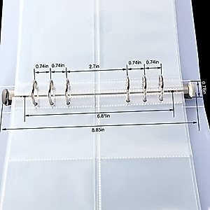 CHENGU Binder Pockets Clear 4 Pocket 2 Pocket 1 Pocket Pouch Document Folders Trading Card Binder Card Sleeves Photo Album Pages for 6 Ring Binder A5 Pocket Sleeves Refill Sheets (30 Pcs)