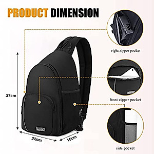BAIGIO Camera Sling Bag Small Camera Backpack for Photographers,Water-resistant Camera Crossbody Bag Travel Caemra Backpack for DSLR SLR Mirrorless Camera
