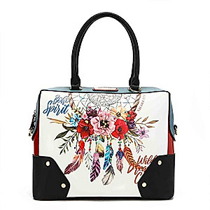 BOHEMIAN WHITE MODERN CHIC TOTE BAG