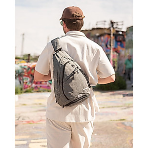 WATERFLY Sling Bag Crossbody Backpack: Over Shoulder Daypack Casual Cross Chest Side Pack