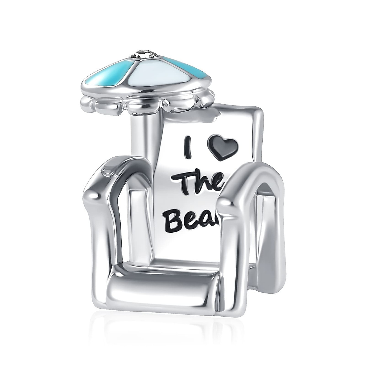 Beach Chair Umbrella Charm Bead for Pandora Bracelet Gifts for Holiday Vacation (Aut-100_Beach)