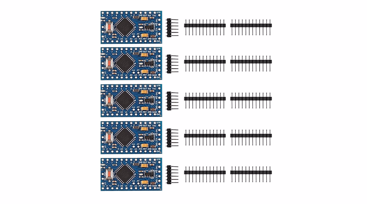 AITRIP 5 Pack PRO Mini Atmega328P-AU 5V/16MHz Development Board ...