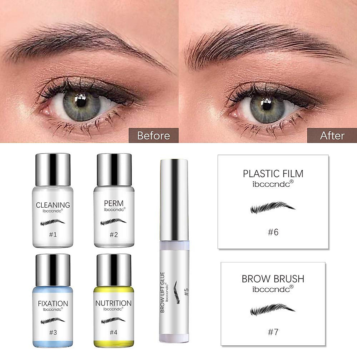 Brow Lamination Kit, Professional Brow Lift Kit, DIY Eyebrow Lamination Kit for Fuller Feathered Eyebrows, Eyebrow Salon at Home, Easy to Use,Keeping Natural Eyebrow Look Long Time