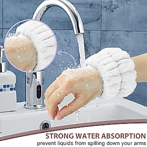 Crosize 7 Pack Headband and Wristband Set for Women - Spa Skin Care Terry Cloth Headbands and Towels for Makeup, Facial Care