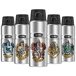 Harry Potter Gryffindor House Crest, THERMOS STAINLESS KING Stainless Steel Drink Bottle, Vacuum insulated & Double Wall, 24oz