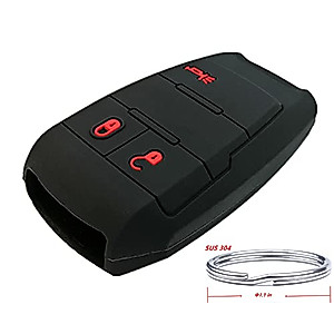 KAWIHEN Silicone Key Fob Cover Compatible with for 2019 2020 2021 RAM 2500 3500 4500 5500(3 Buttons)