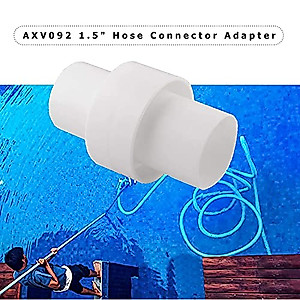 Poweka 1.5" Pool Cleaner Hose Connector Adapter Replacement Compatible with Hayward AXV092,Automatic Pool Cleaner Hose Connector (1.5" Diameter x 3.5" Length) Pack of 2