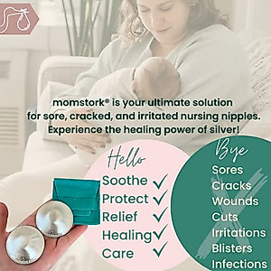 The Original Silver Nursing Cups - Nipple Shields for Nursing Newborn for Sore Cracked Breastfeeding Nipples - 925 Healing Cups Soothe,Relief,Protect and Care with Suede Storage Case (Regular)