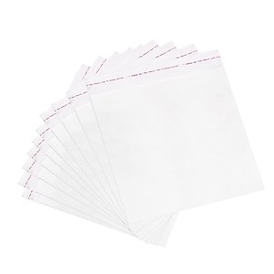 uxcell 100Pcs Clear Cello Bags, 11.8" x 11.8" Plastic Self Sealing OPP Cello Treat Bags Cello Poly Bags for Packing Cookies Candy Jewelry Gifts, Clear