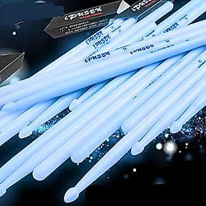 5A Luminous Light Up Drum Sticks, Luminous Light Up Drumsticks, Bright Luminous Glow in The Dark Drumsticks, Bright Light Up Drum Sticks (Blue)