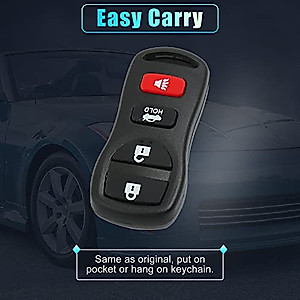 uxcell 2pcs Replacement 4 Button Keyless Entry Remote Control Key Fob for Nissan for Infiniti KBRASTU15 28268-C991A 28268-ZB700
