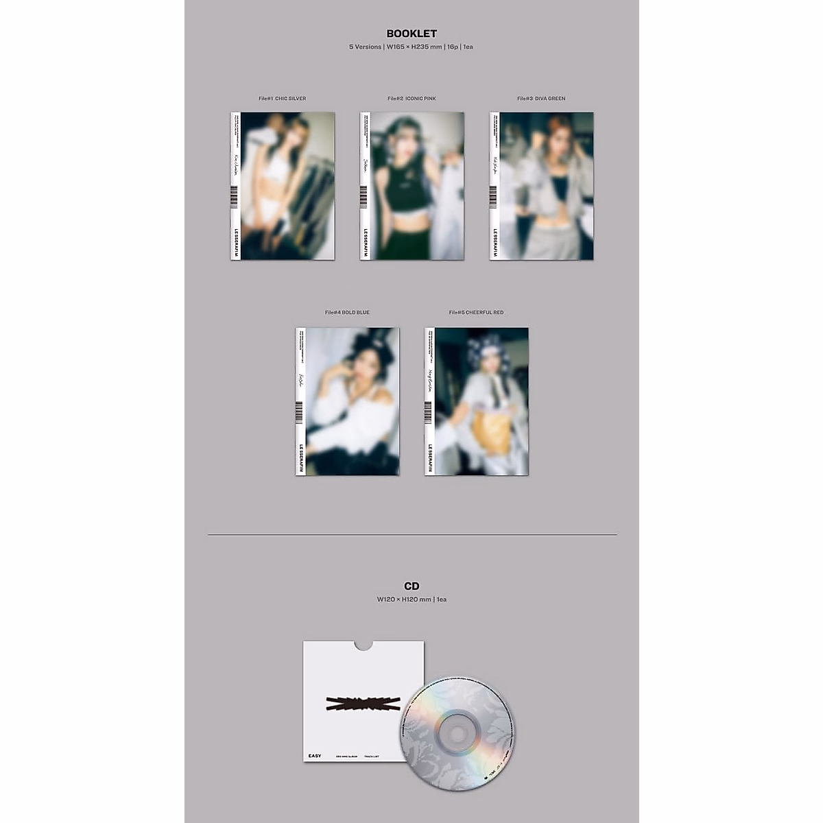 Dreamus LE SSERAFIM - 3rd Mini Album EASY Compact version CD (HUH YUN JIN ver.), SCM0353r