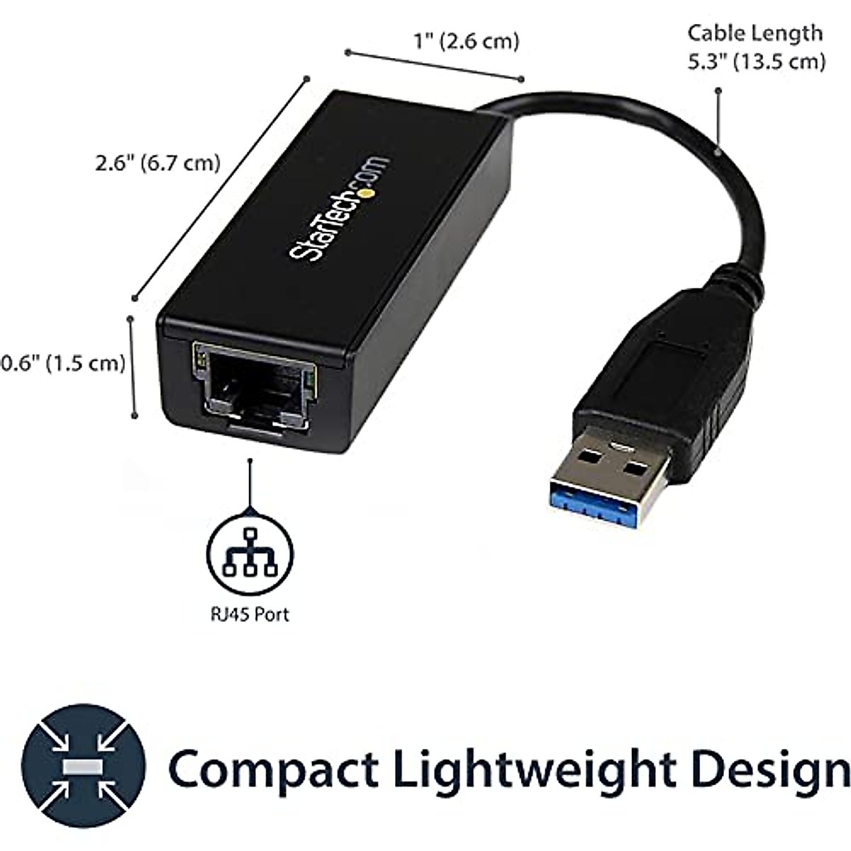 StarTech.com USB 3.0 to Gigabit Ethernet Adapter for Windows and Mac- 10/100/1000 NIC Network Converter - New Version Available USB31000S2 (USB31000S)